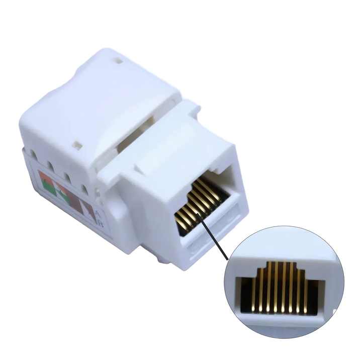 90° degree Cat6 Keystone Jacks RJ45 Ethernet Wall Jack Cat5e Cat 6 Wall Jack For Faceplate and ...