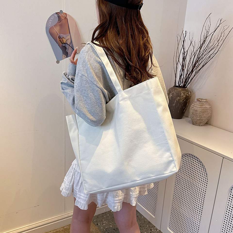 Custom Cotton Canvas Tote Bag Foldable Personalized Flat Design Custom ...