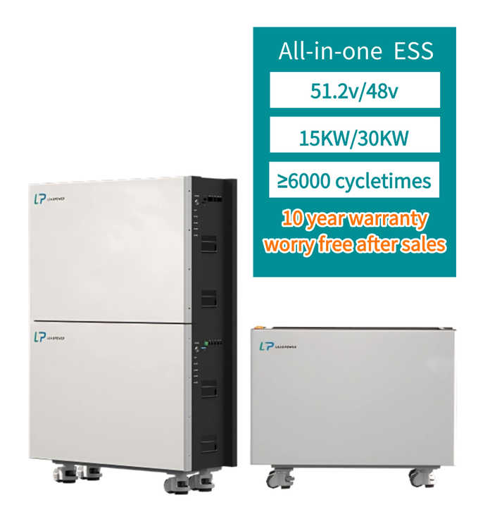 LP ESS Battery 15kWh/30kWh 51.2V Lifepo4 Hybrid Grid Connection 300ah ...