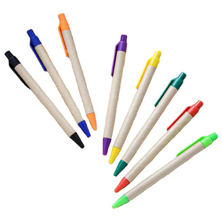 Custom Printing Recyclable Kraft Paper Pen for Promotion Multicolor ...