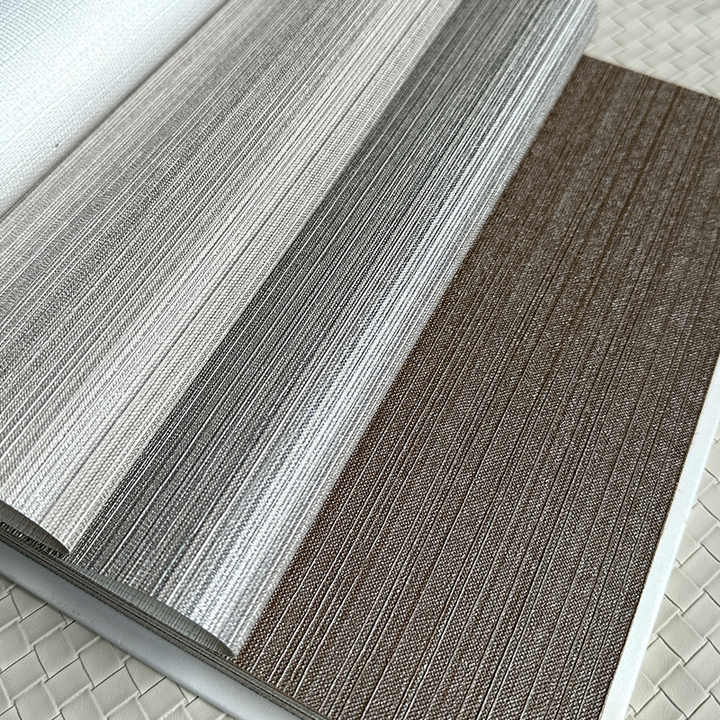 Modern Embossed Design PVC Wallpaper Easy Soundproof Fireproof Moisture ...