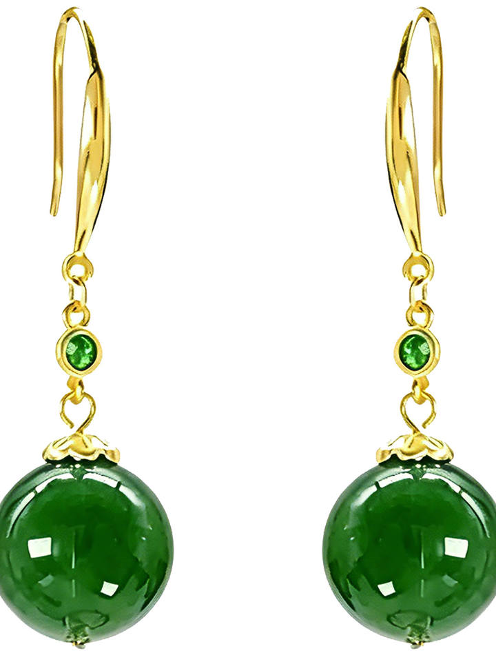 Elegant Classic Spinach Green Natural Hetian Jade Minimalist Tungsten ...