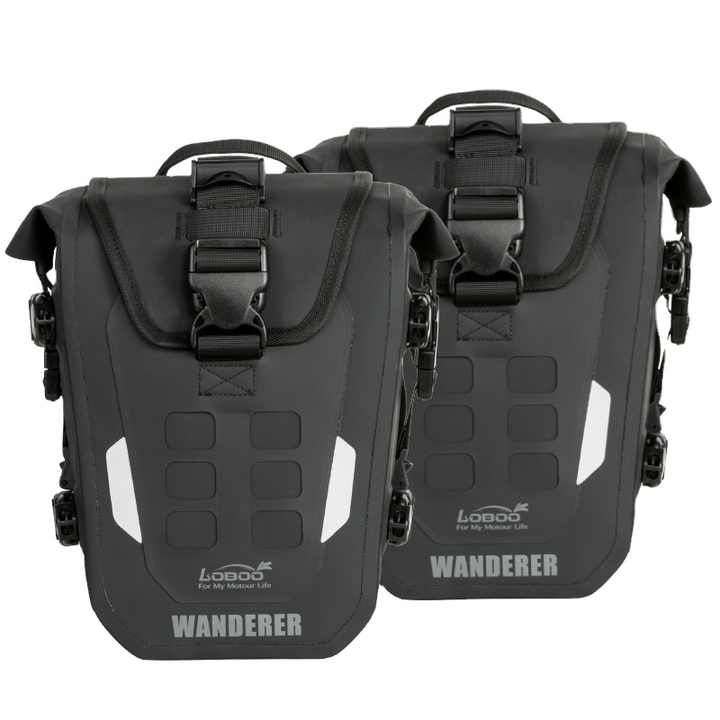 LOBOO Wanderer Series Crash Bar Bag - Durable Motorcycle Bag