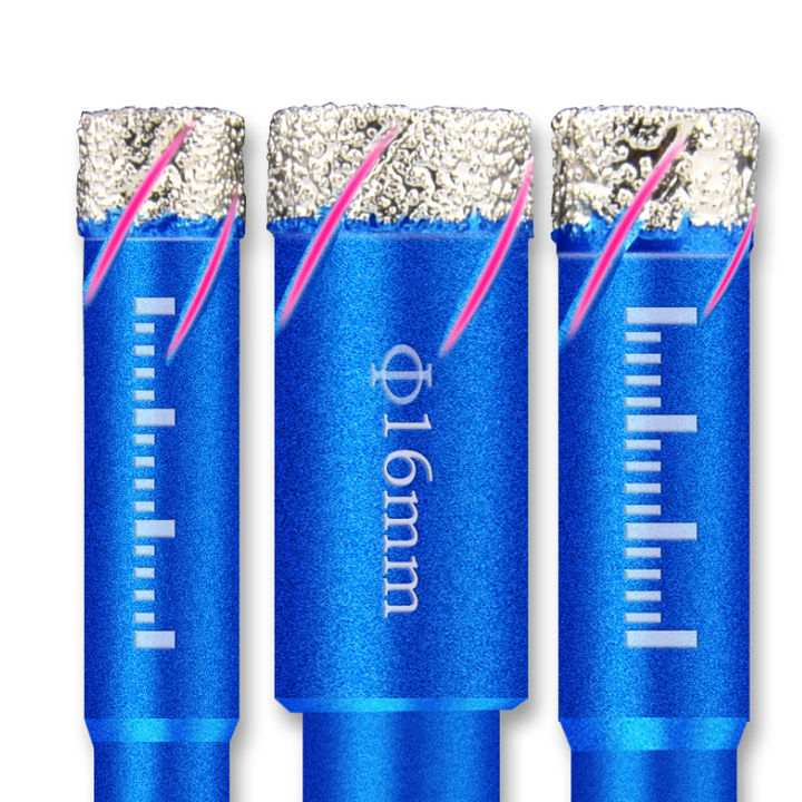 Professional Diamond Core Drill Bit Set 9pc Flat Mouth Blue Sand ...