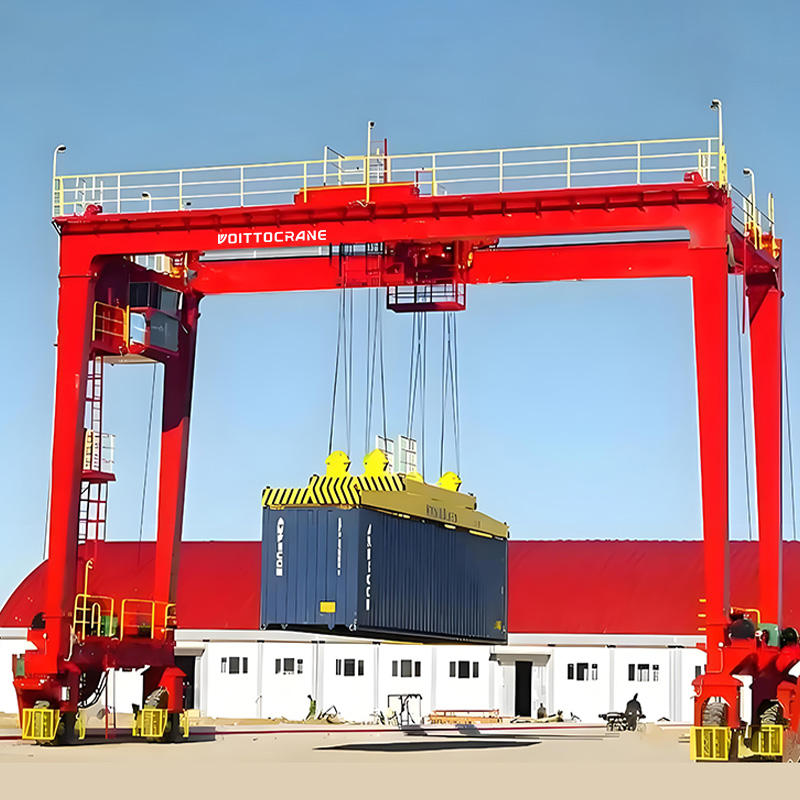 Port Lifting RTG Mobile Container Gantry Crane 20-50 Ton Rubber Tyred ...