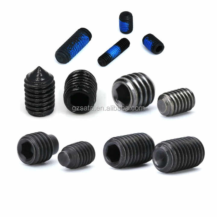 DIN913 hexagonal plana punto sin comida tornillos M1.4 M1.6 M1.8 M2 M2.5 M3 M4 M5 M6 M8 M10 M12 ...