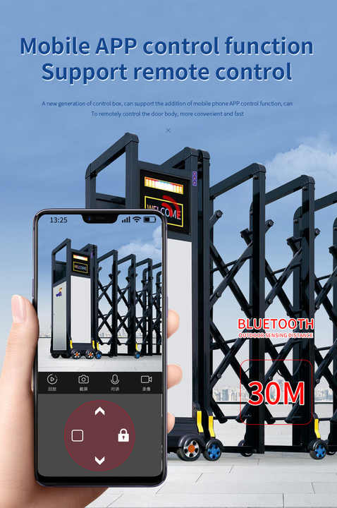 Sliding Electric Aluminum Alloy Telescopic Door Automatic Remote ...
