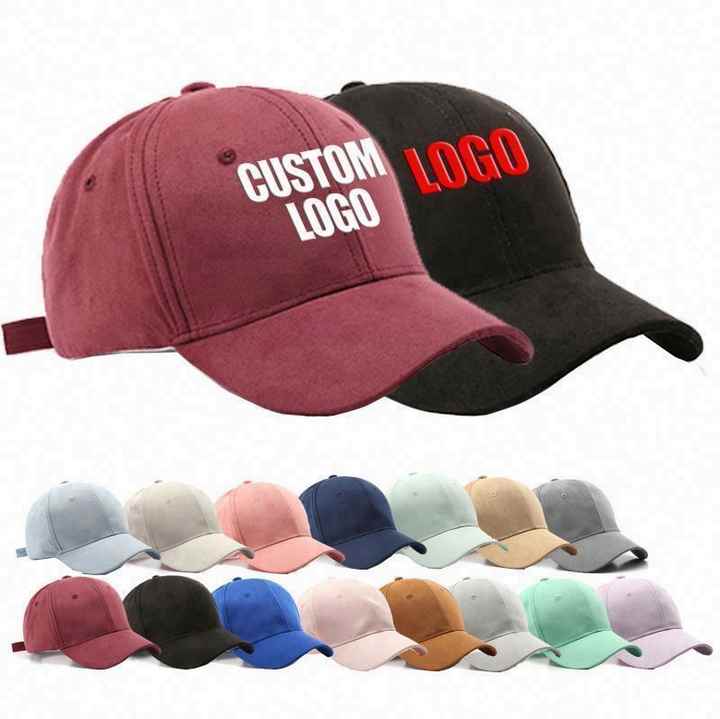 Custom Fashion Cap Unstructured Gorras Suede Baseball Embroidery Logo Solid Color Hats Caps Dad ...