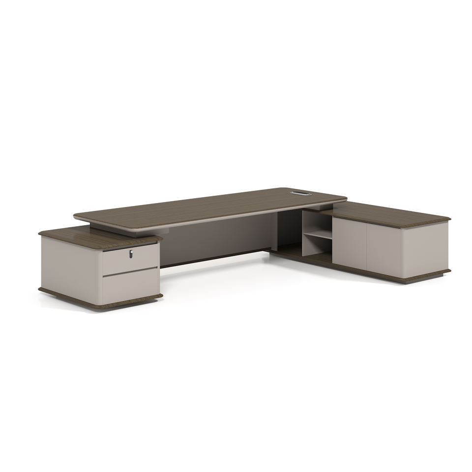 Modern Light Luxury Executive Office Desk, Large Commercial Boss Desk ...