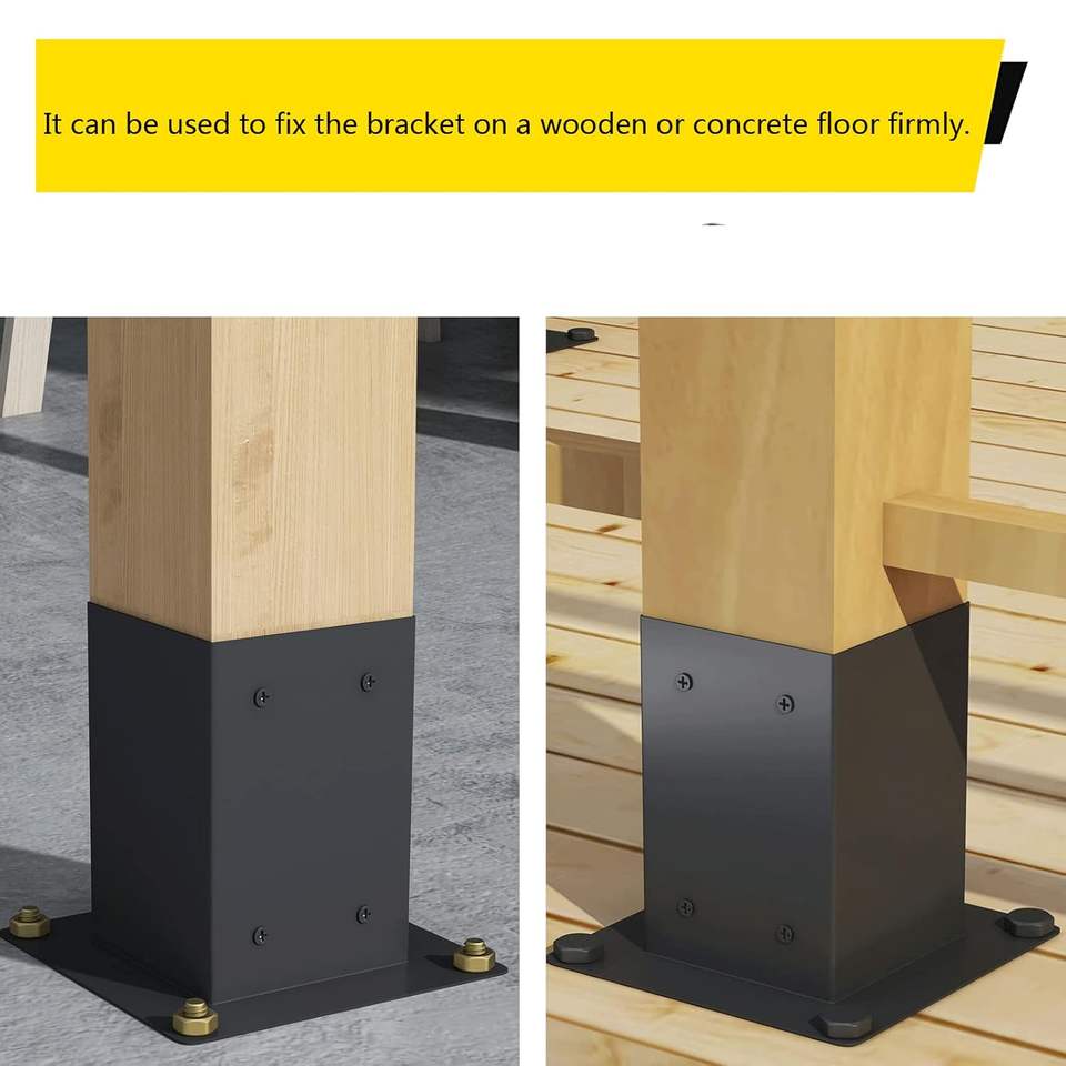 OEM 4x4 Post Base Hardware | Heavy Duty Steel Anchor for Pergola ...