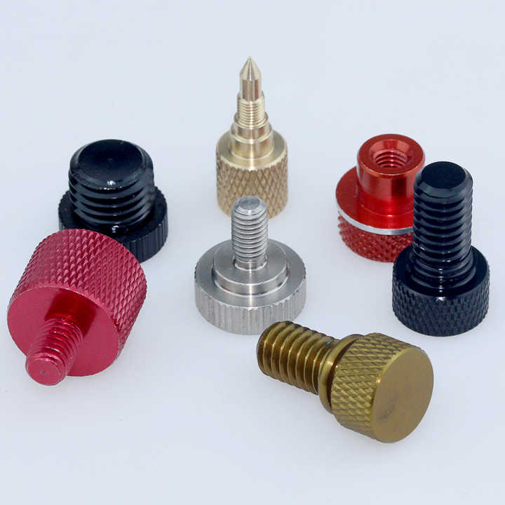 Custom Brass Round Knurled Head Thumb Bolt - Stainless Steel