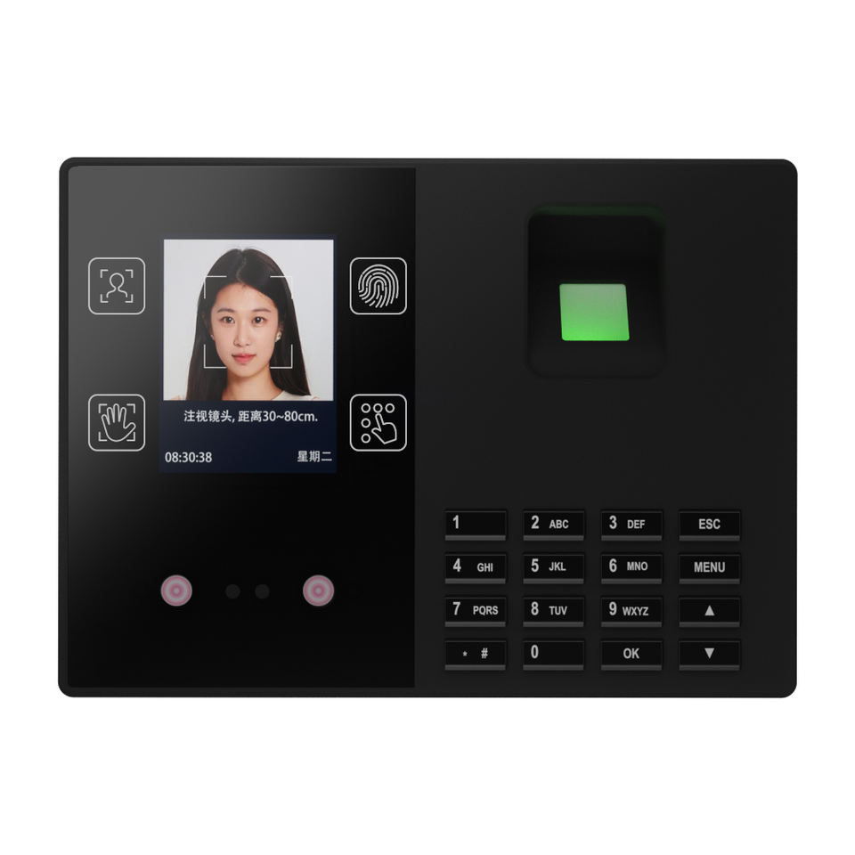 Face Fingerprint Biometric Attendance Machine With Physical Keypad OEM ...