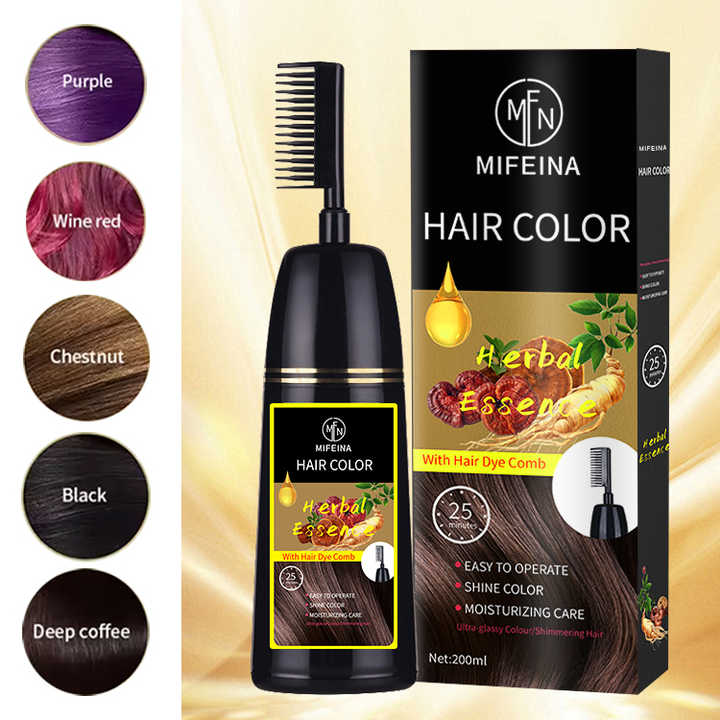 Black Hair Magic Fast Hair Dye Shampoo for the Back Magic Comb Color ...