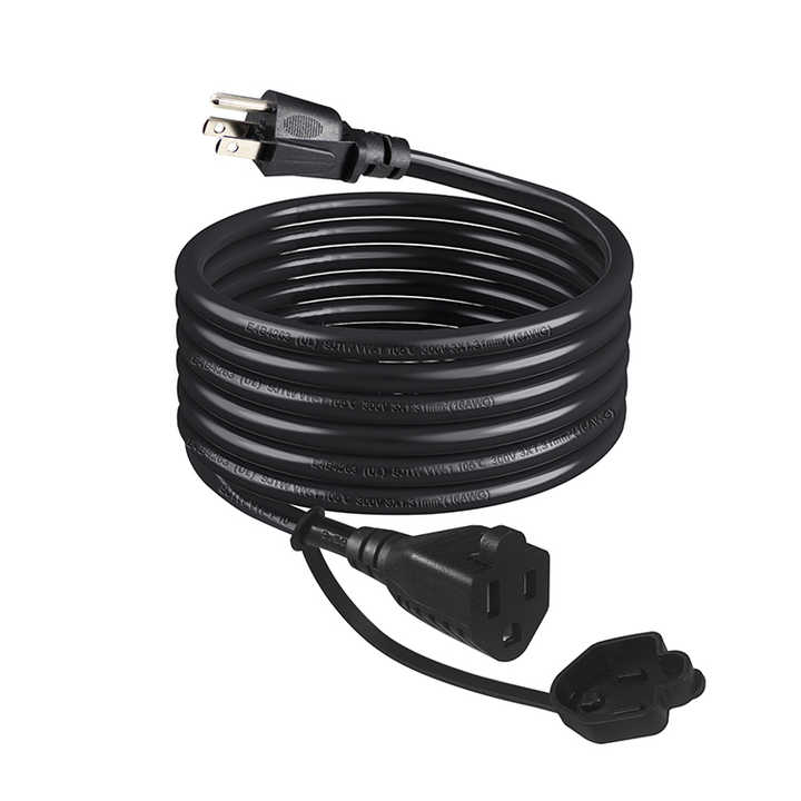 18 AWG Heavy Duty 10 Feet NEMA 5-15P to NEMA 5-15R AC US Plug Power ...
