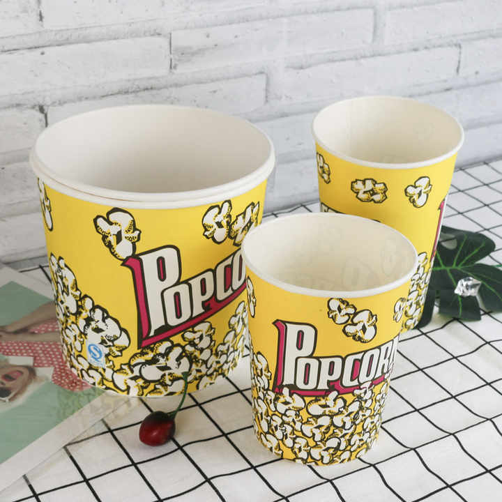 Wholesale Custom Disposable Paper Popcorn Buckets