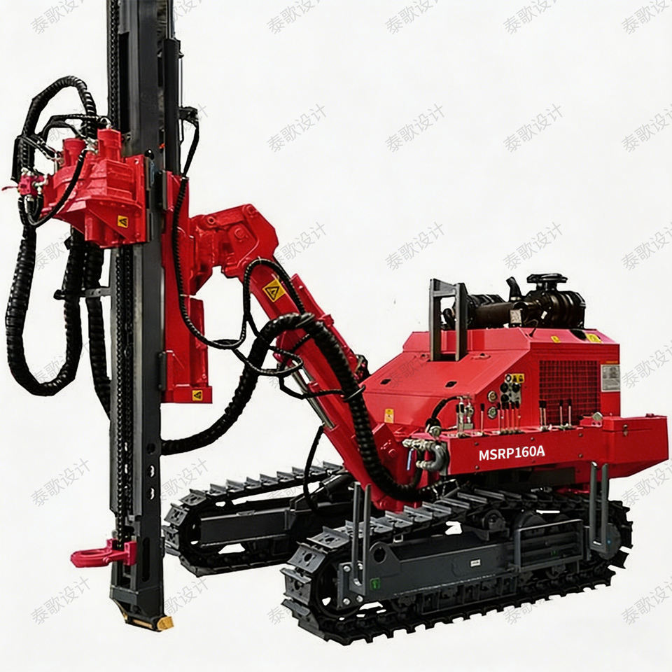 Heavy Duty Solar Pile Driving Equipment Crawler Hydraulic Rig for Solar ...