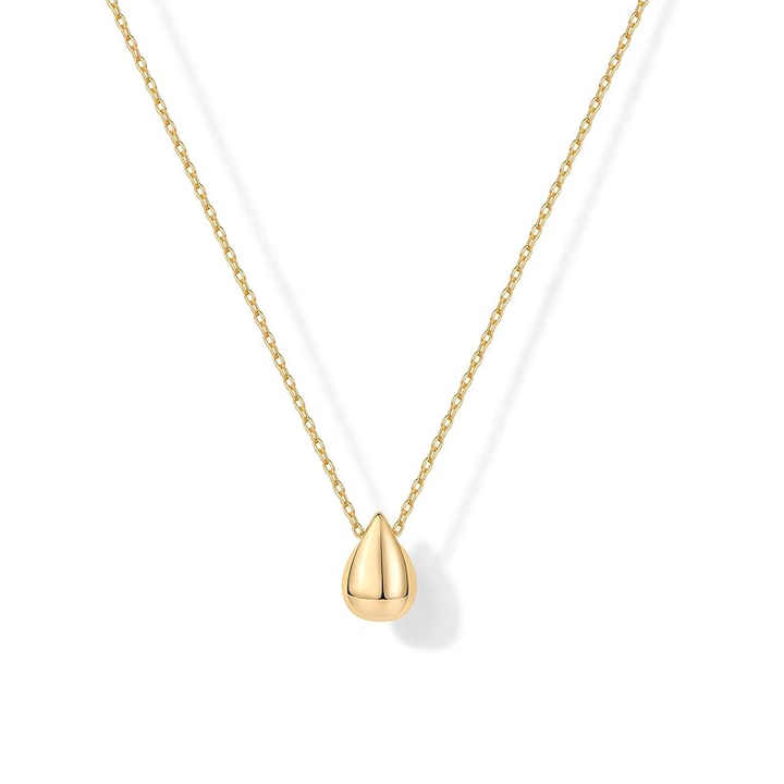Waterproof Fashion Jewelry Minimalist 18K Gold Plated Stainless Steel Tear Water Drop Pendant ...