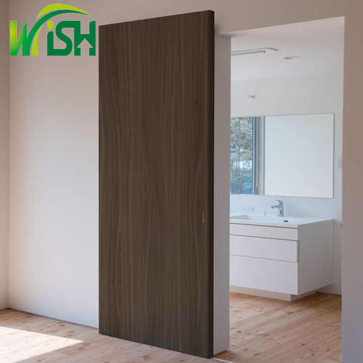Modern Hidden Sliding Wooden Door - Solid Wood Ghost Door