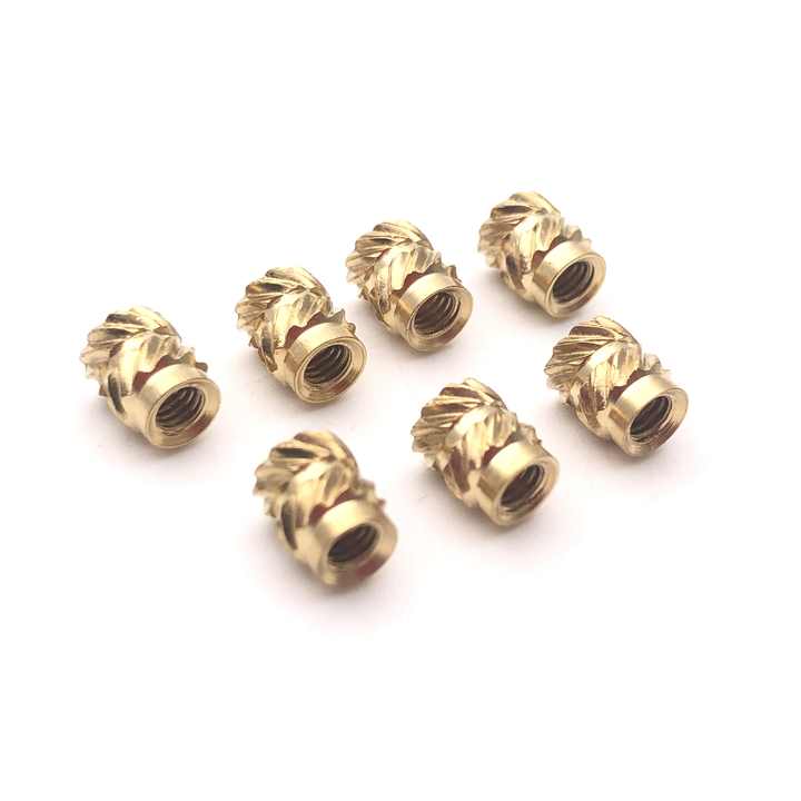 M1.4 M1.6 M2 M2.5 M3 M4 Insert Brass Knurled Nuts Brass Hot Melt Inset Nuts Heating Molding ...