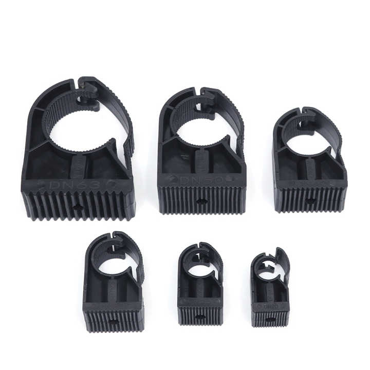 DN20-DN100 Plastic Pipe Clamp Tube Clip Support Fittings Pipe Holder ...