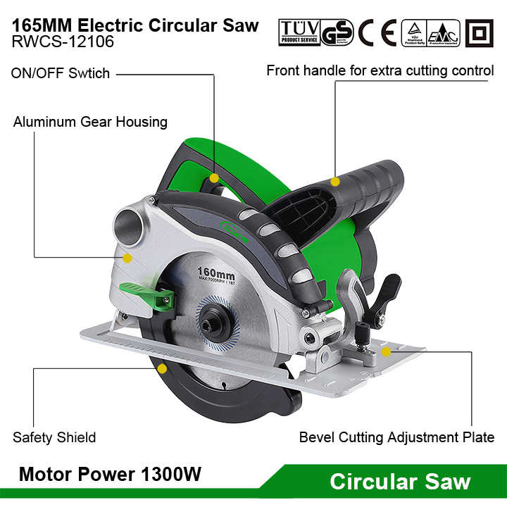 Power Tools 1300W Corded Portable Electric Rotary Hand Saw Professional ...