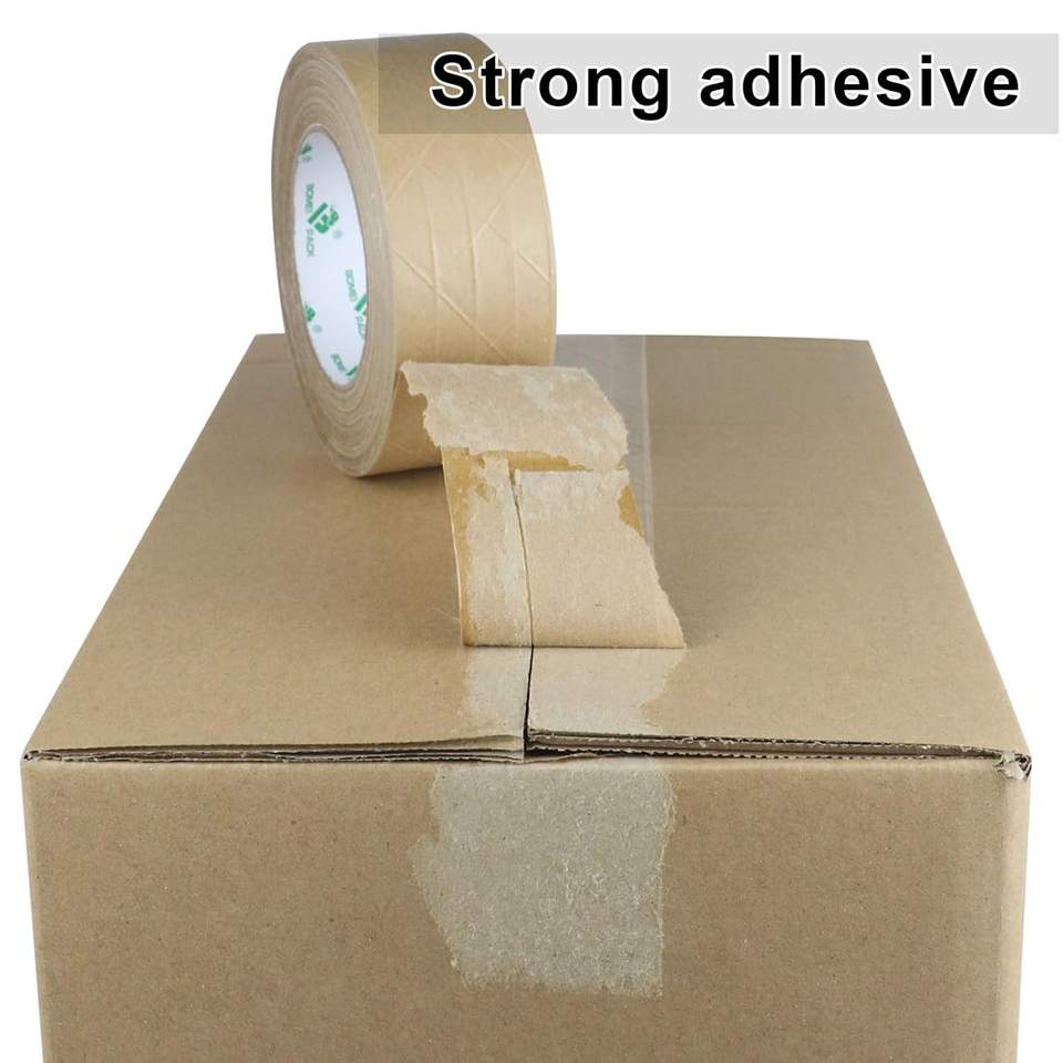 Kraft Paper Water Activated Adhesive Single Sided Tape Environmentally ...