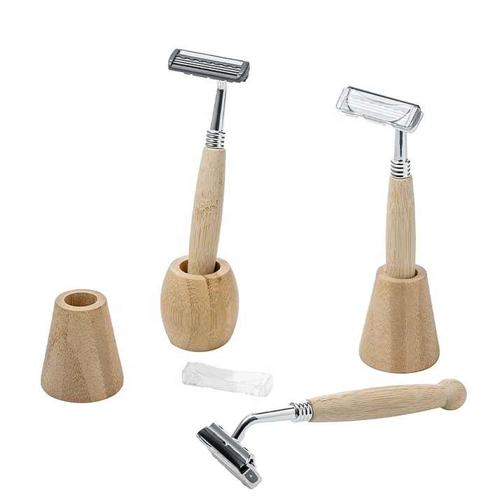 Wholesale Bamboo Razor Shaver Bamboo Handle Safety Double Edge Triple ...