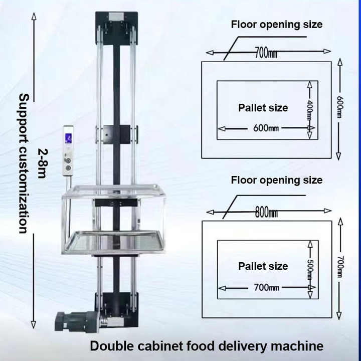 AC Power Double Track Restaurant Dumbwaiter Lift Kit Small Electric ...