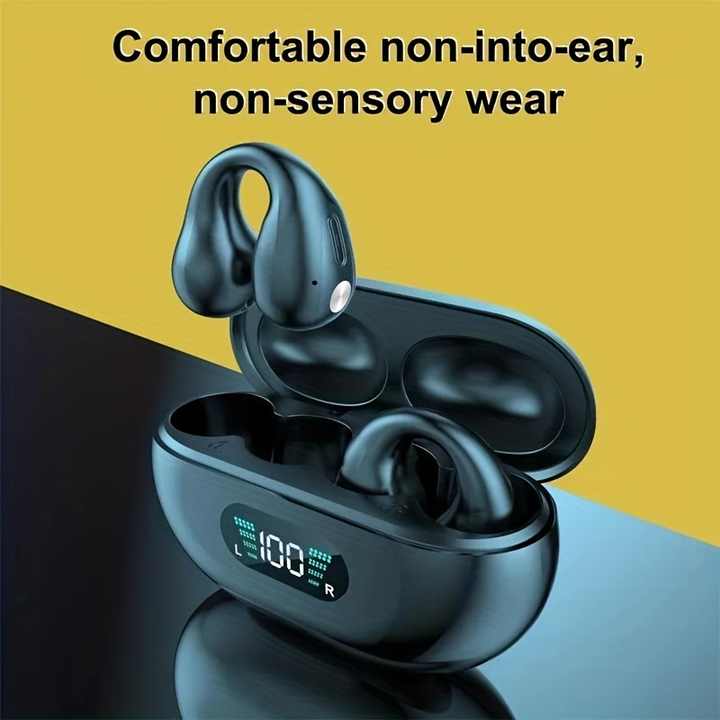 Display Mini Music Headphones Waterproof Noise Cancelling Clip-on Ears ...