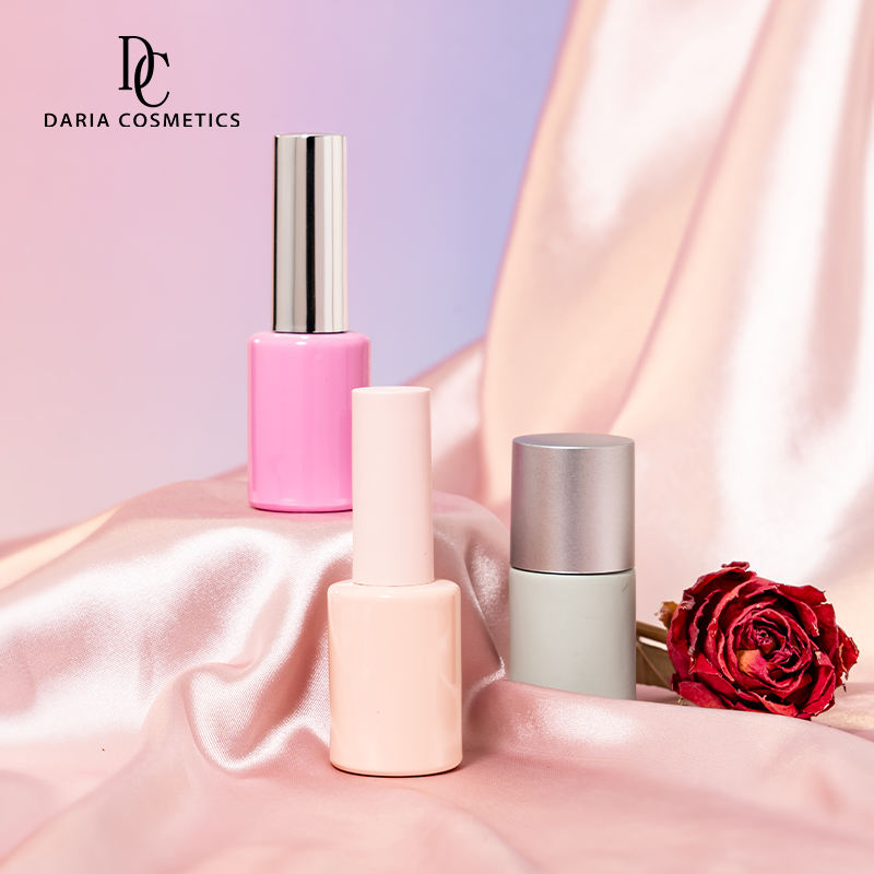 Custom logo Empty Gel Polish Bottle Anti-leak Matte/Glossy Finish Round ...