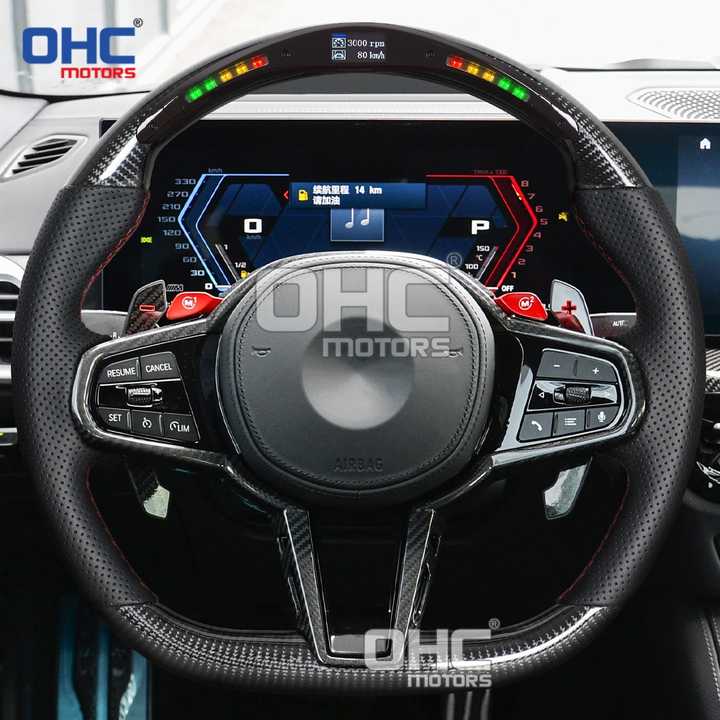 LED Carbon Fiber Steering Wheel for Volante Bmw M4 2024 2025 G82 G83 ...