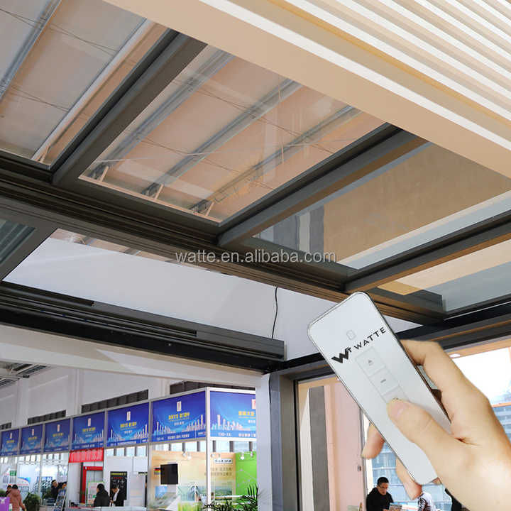 Custom Made Electric Motorized Retractable Sliding Glass Roof Window ...