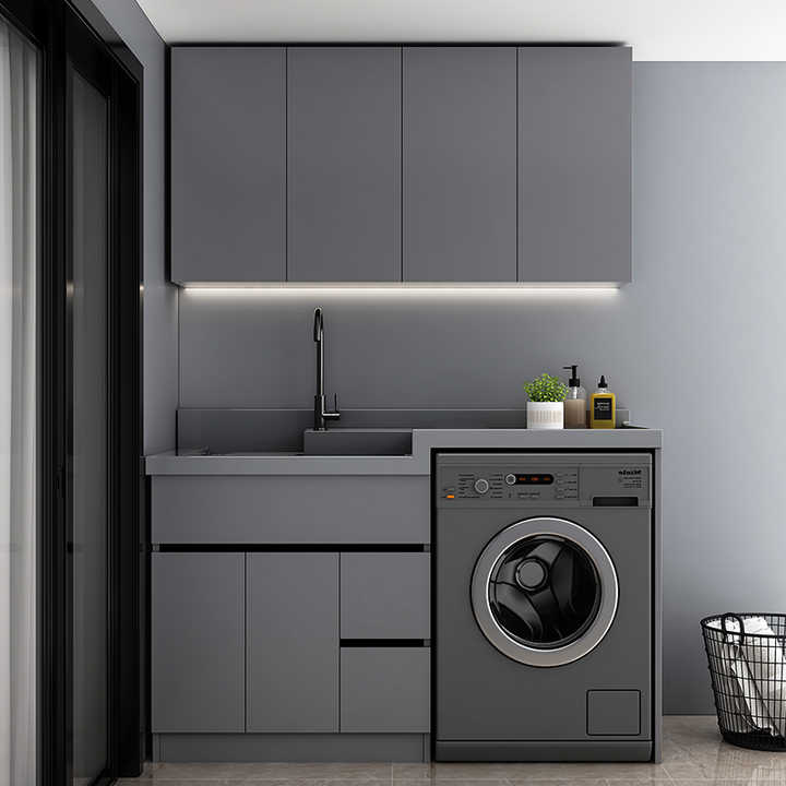 Modern Laundry Cabinet for Washing Machine - Stylish & Space-saving