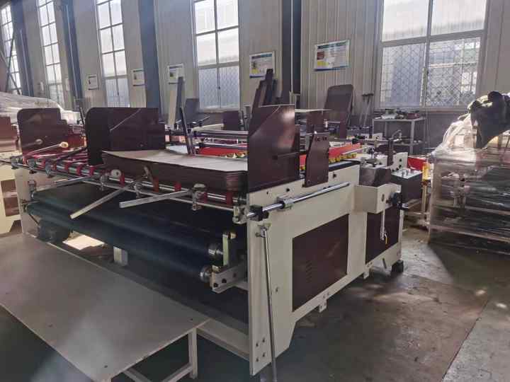 Semi-auto Corrugated Carton Box Folder Gluer/Press Pasting Box Machine ...
