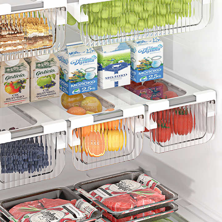 Refrigerator Organizer Bins Stackable Fridge Organizers Clear Plastic ...