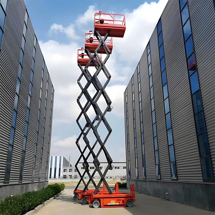 2-6 People Mobile Scissor Lifting Scaffold Electric Portable Lifter ...