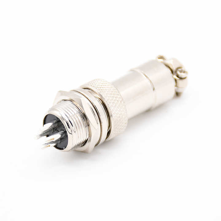 GX12 4 Pin Black Connector - Reliable Aviation Plug