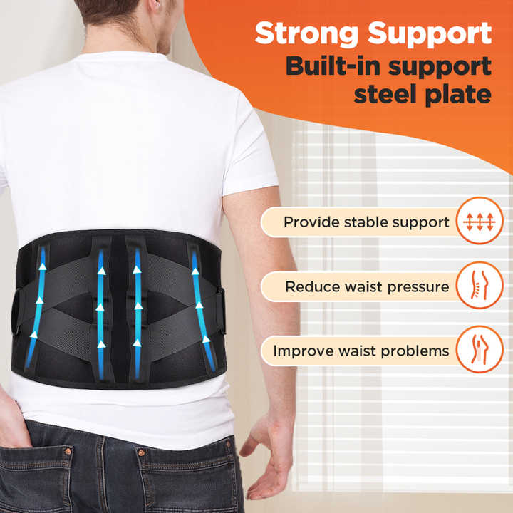Cordless Hot Compress Lower Back Massage Belt - Pain Relief