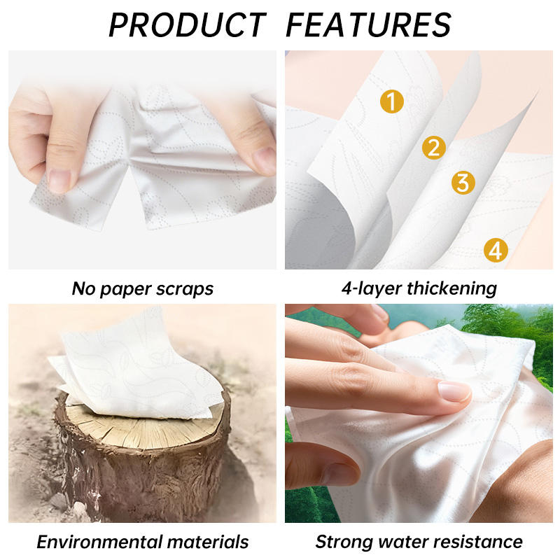 Custom Logo Soft and Skin-Friendly Large Quantity 4 Ply Hanging Tissue ...