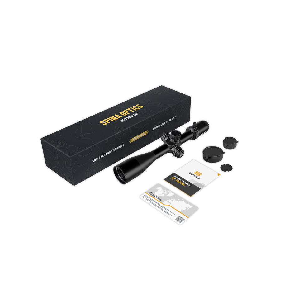 SPINA OPTICS 6-24x50 FFP Zero Stop Illuminated Tactical Scope