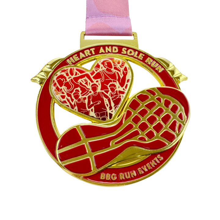 Custom Fun Run Medals with Laces - Free Design & Logo