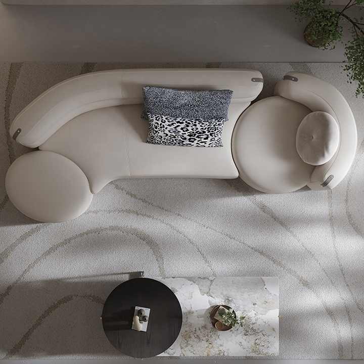 2026 YOUTAI Unique Shaped Genuine Leather Modular Sectional Living Room ...