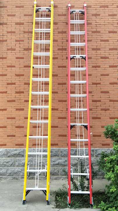 12m Fiberglass Extension Ladder with Handrail - JIATAI