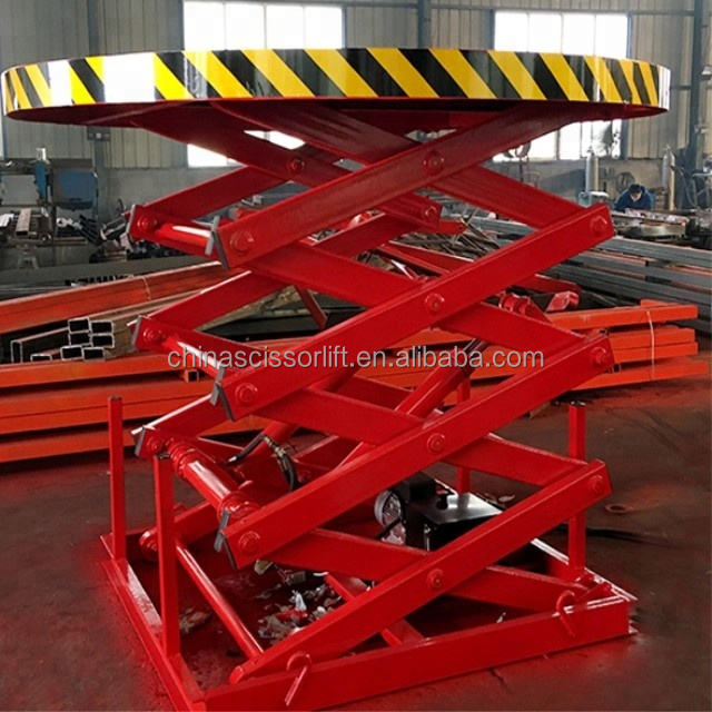 1 to 5 Ton Hydraulic Scissor Lift Heavy Duty Revolving Turntable Stage ...