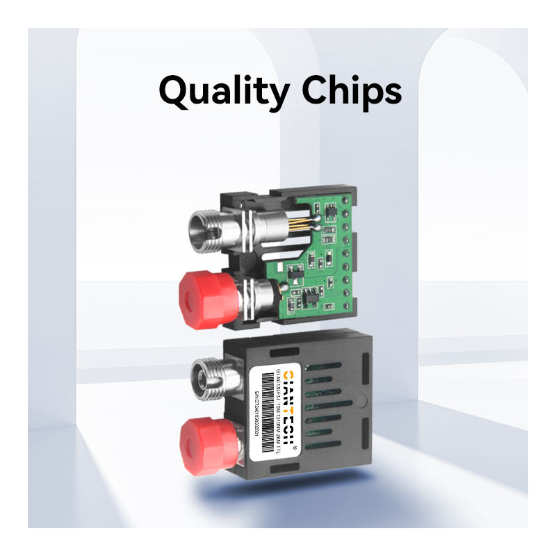 GIANTECH 1X9 Optical Fiber Transceiver Multimode DualFiber 1310NM 2KM ...