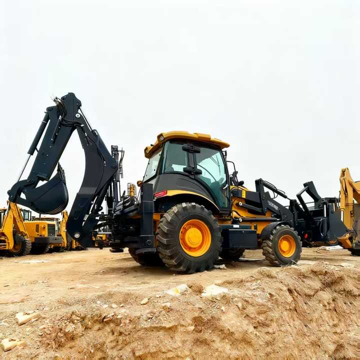 Diesel Engine Small Tractor Loader Backhoe TLB Earthmoving Equipment ...