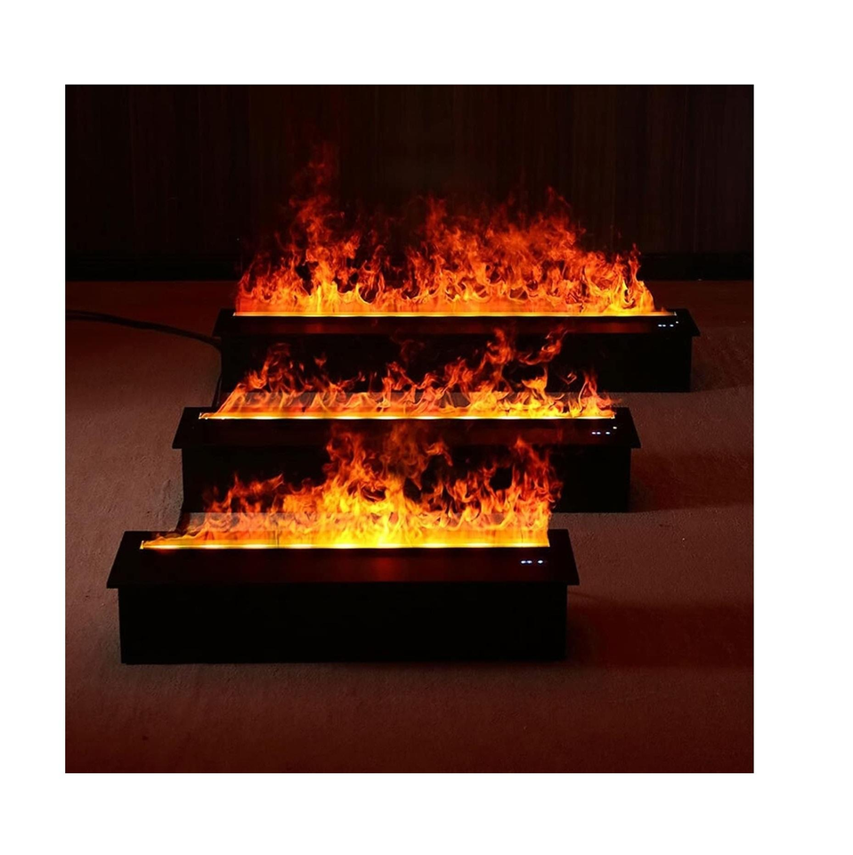 1500W Electric Indoor Steam Fireplace 3D Flame Water Vapor Voice ...