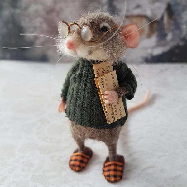 Cute Embroidered Needle-Punched Plush Mouse Toy Super Soft PP Cotton ...