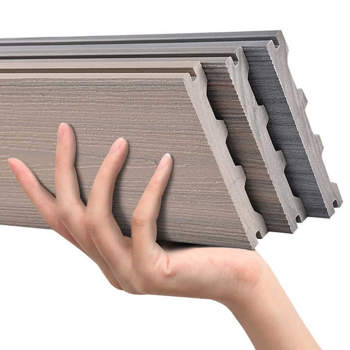 Exterior Outside Fireproof WPC Decking Composite Wood Plastic Co-Extrusion Decking for Garden ...