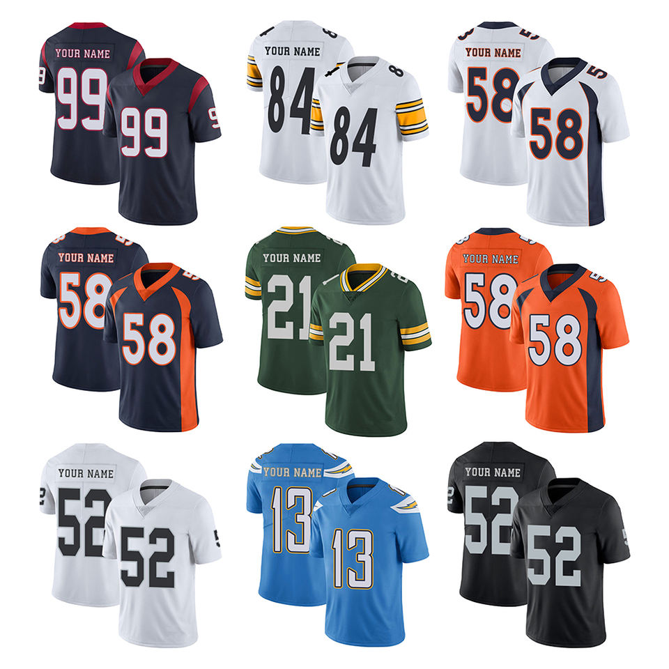 Shop Custom American Football Jerseys with Heat-Transfer Printing